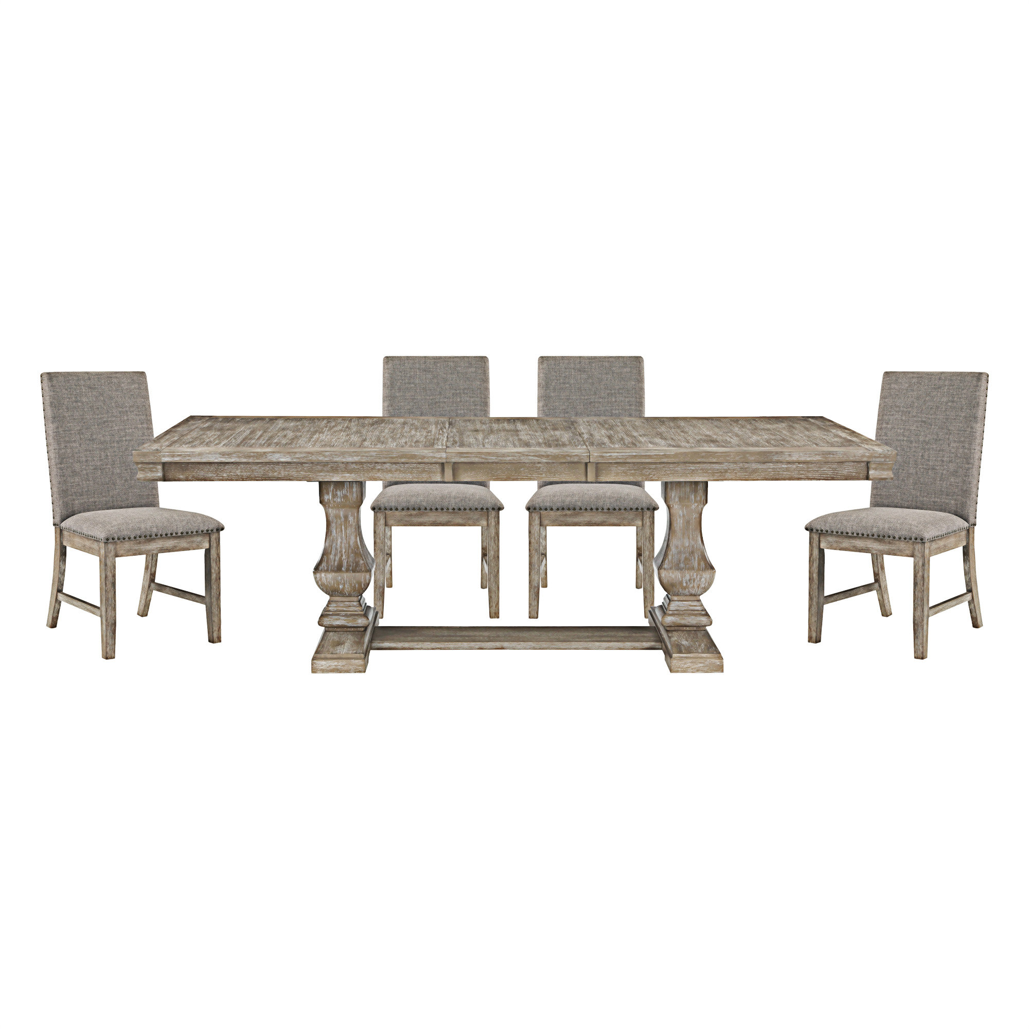 Rosalind Wheeler Traditional Style Dining Set Table With Extension Leaf ...