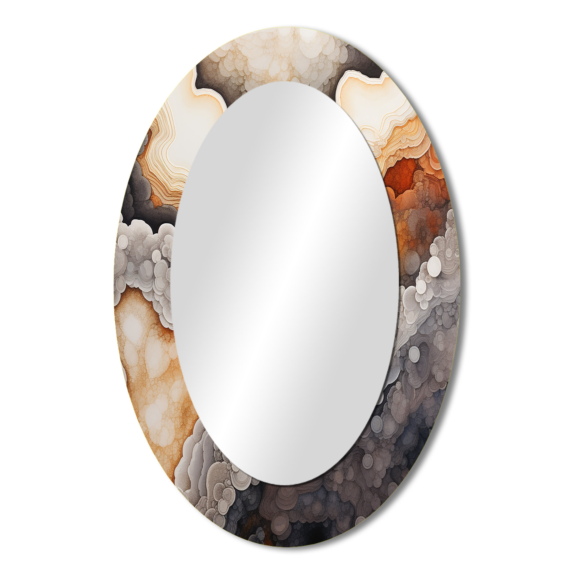 Dakota Fields Stone Geode Scenery Minimalism III - Landscapes Oval ...