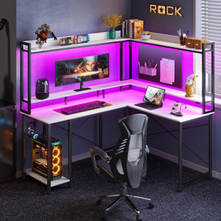 Gaming Desk Hutch Desks You'll Love | Wayfair