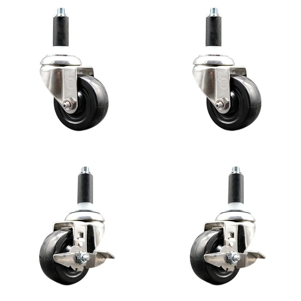 Service Caster Soft Rubber Casters | Wayfair