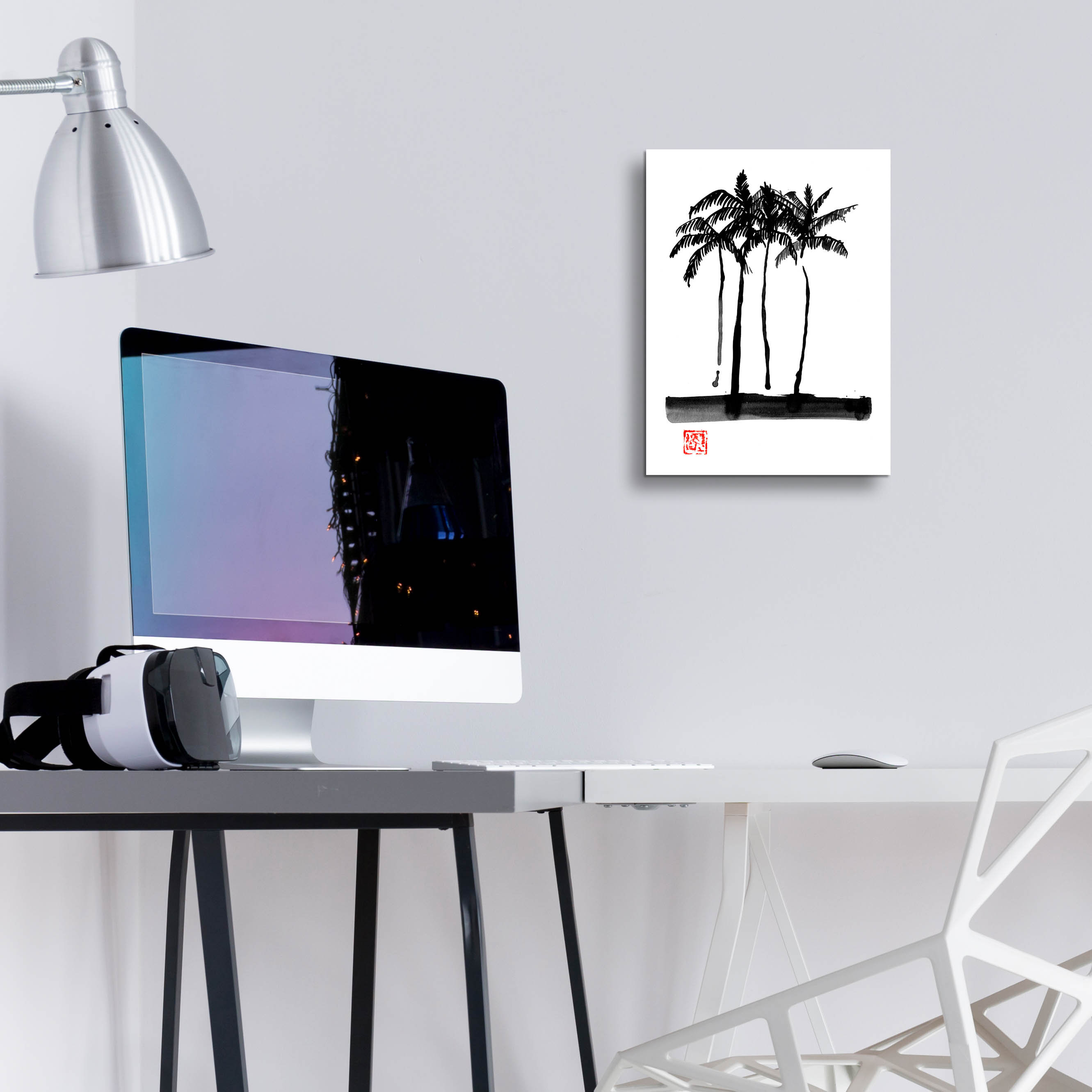 Bay Isle Home™ '4 Palmiers' by Pechane, Acrylic Glass Wall Art | Wayfair