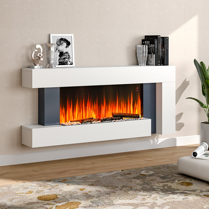 Metro Lane Anjeanette Metro Lane 132cm W Electric Fire & Reviews ...