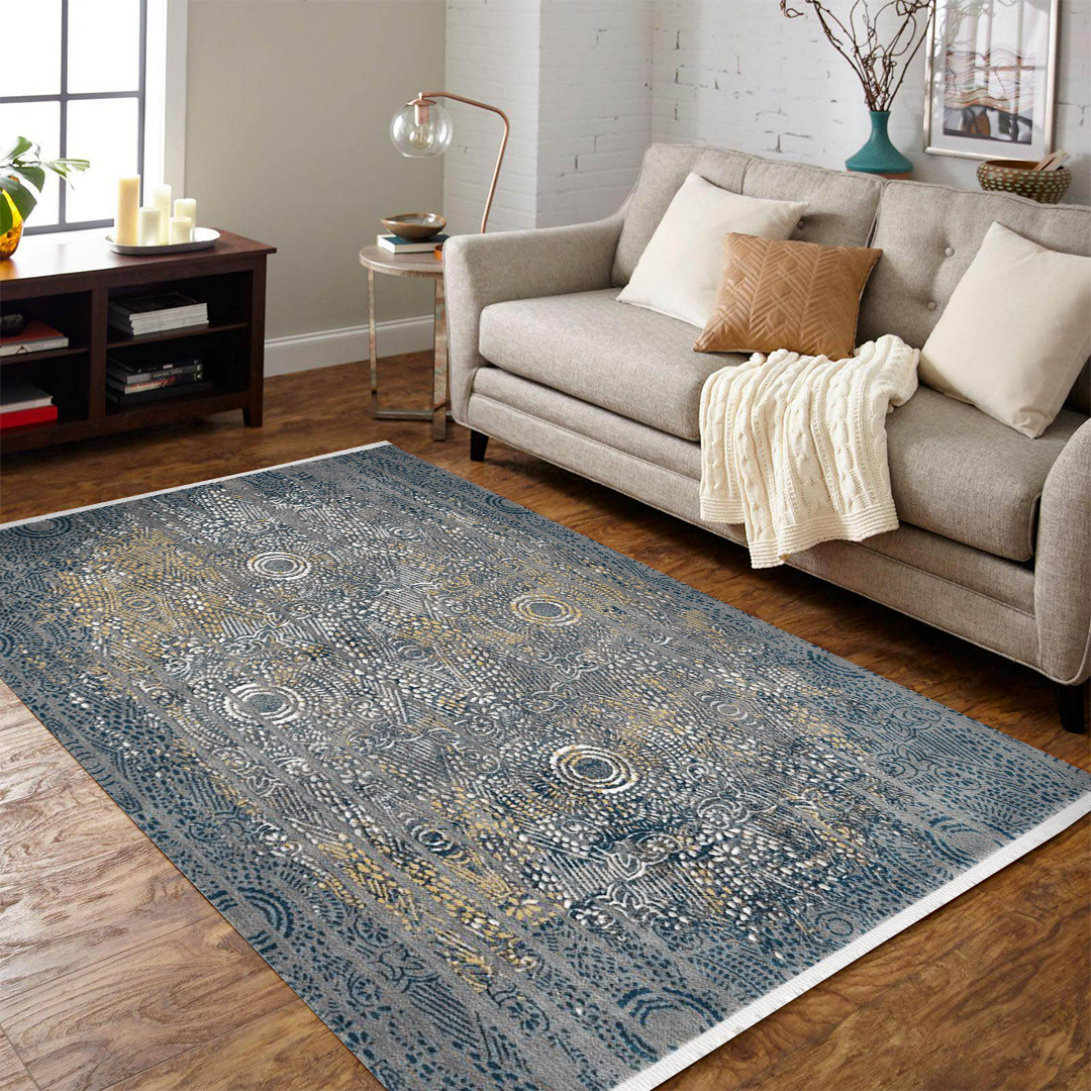 Hokku Designs Elmo Cream Ethnic Cotton Machine Woven Area Rug | Wayfair