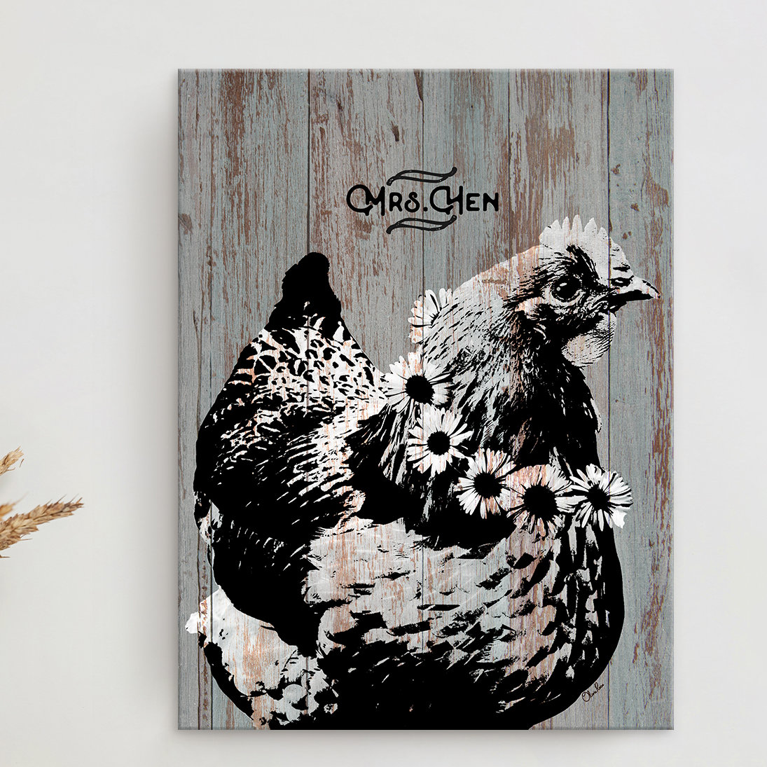 August Grove Olivia Rose Mrs. Hen by Olivia Rose - Wrapped Canvas Print ...