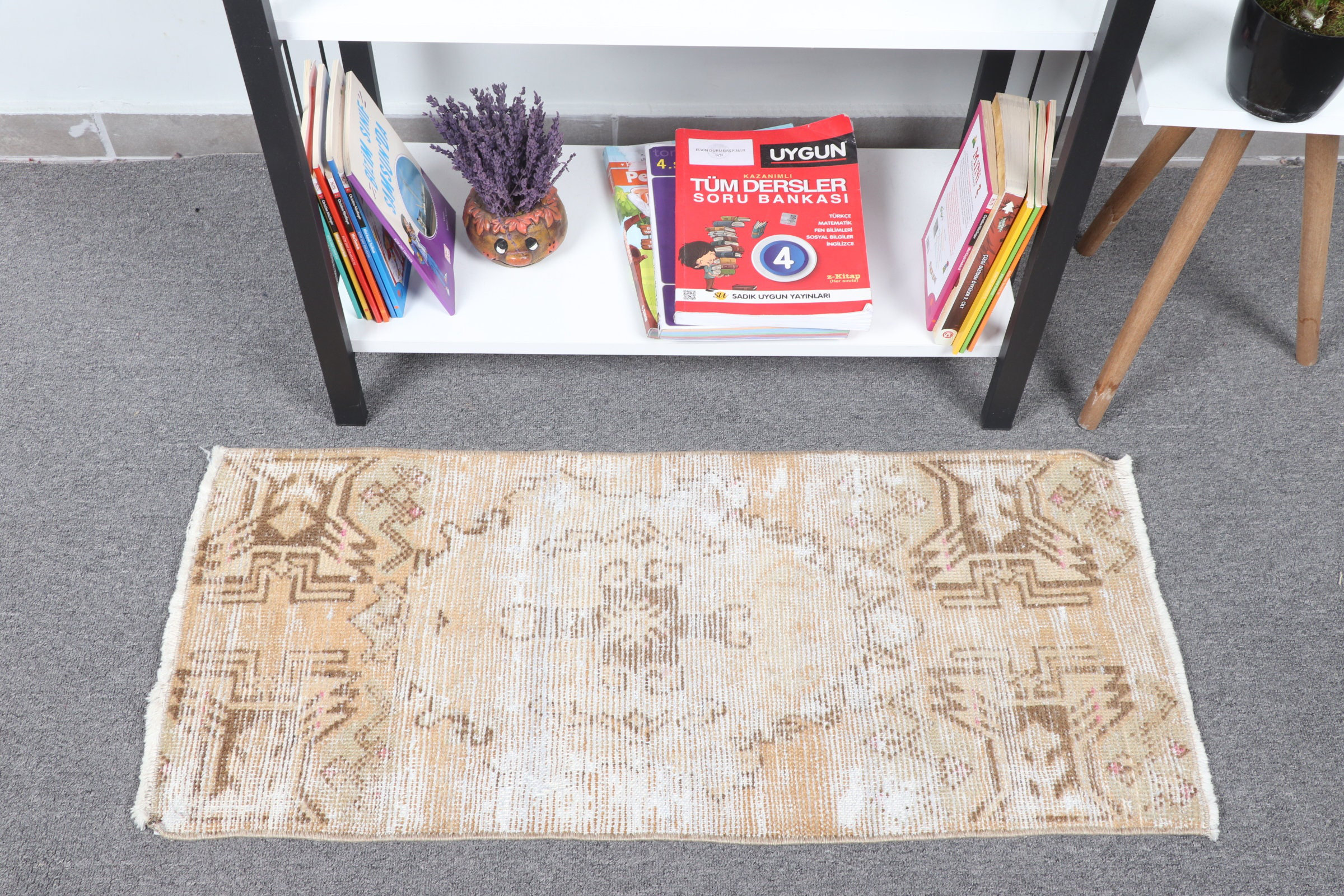 Bungalow Rose Vintage Turkish Door Mat In Beige And Brown With ...