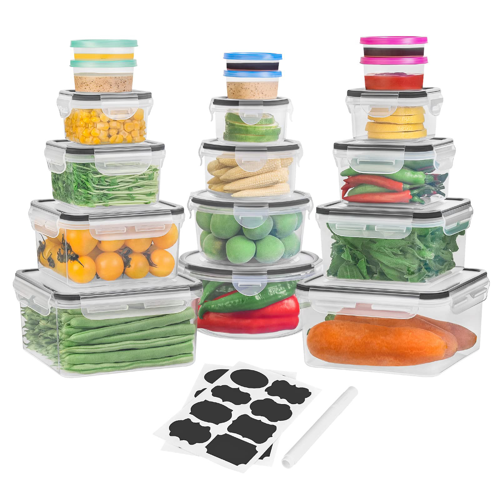 Hokku Designs Food Storage Containers/BPA-Free & Microwave, Dishwasher ...