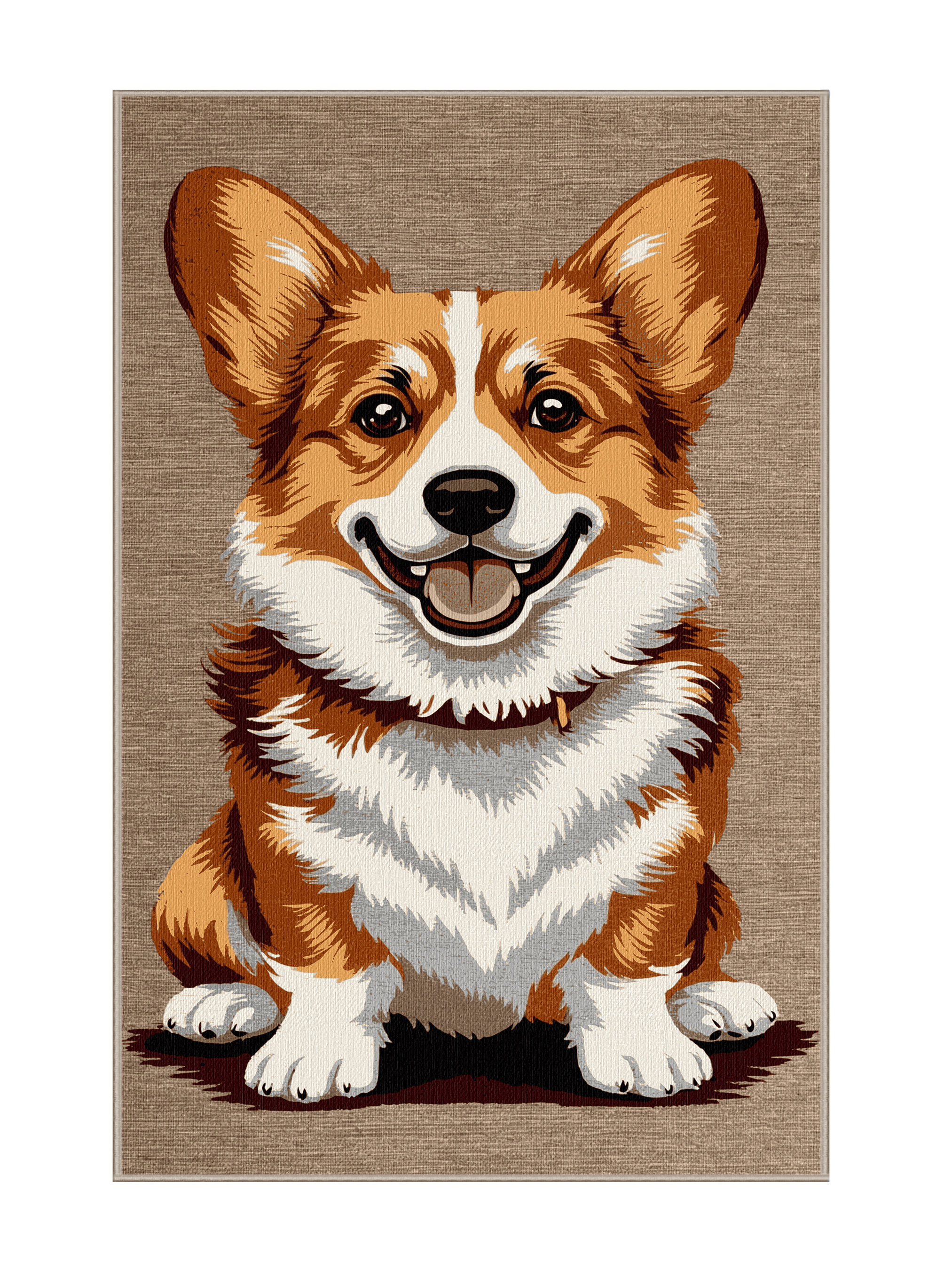 Hokku Designs Washable Cardigan Welsh Corgi Dogs Area Rug | Wayfair