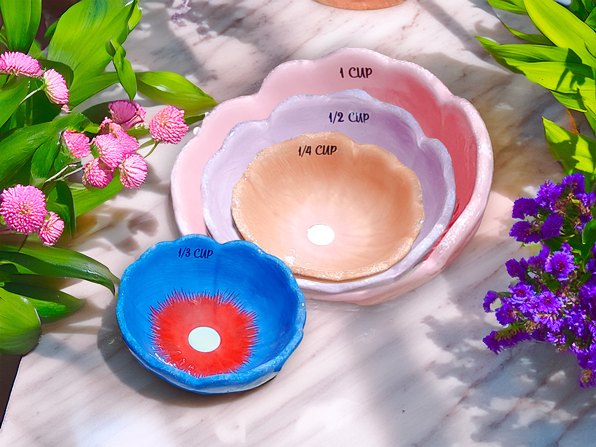 Ten Strawberry Street 10 Strawberry Street Flower Measuring Cups | Wayfair