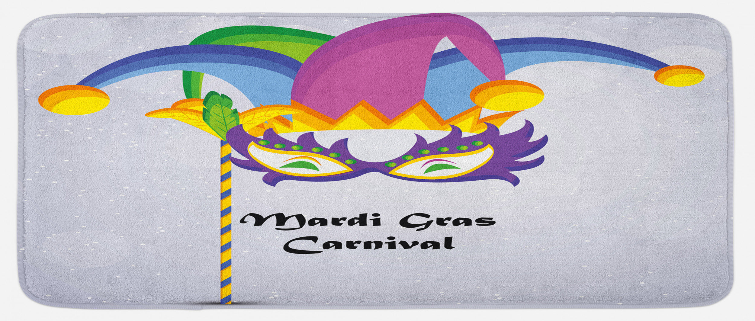 East Urban Home Mardi Gras Carnival Inscription With Traditional Party ...