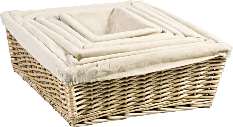 August Grove 6 Piece Nesting Storage Willow Basket Set | Wayfair.co.uk