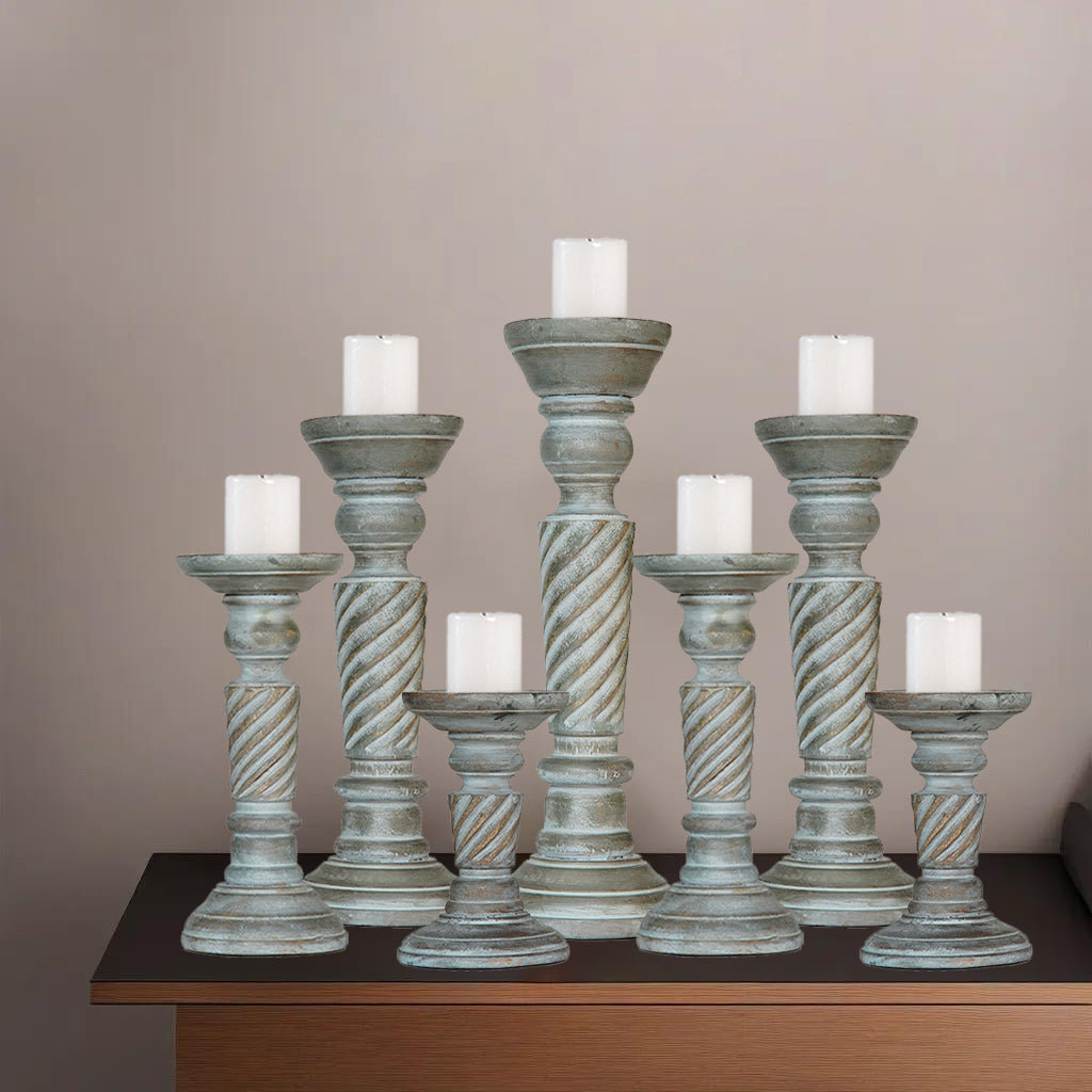 One Allium Way 15'' H Wood Tabletop Pillar | Wayfair