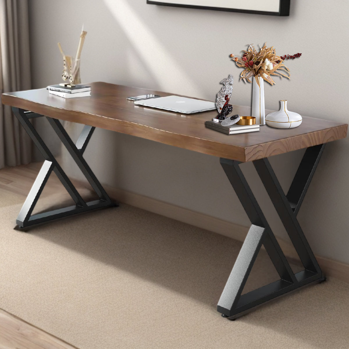 17 Stories Office Desk Home Simple Modern Long Desk - Wayfair Canada