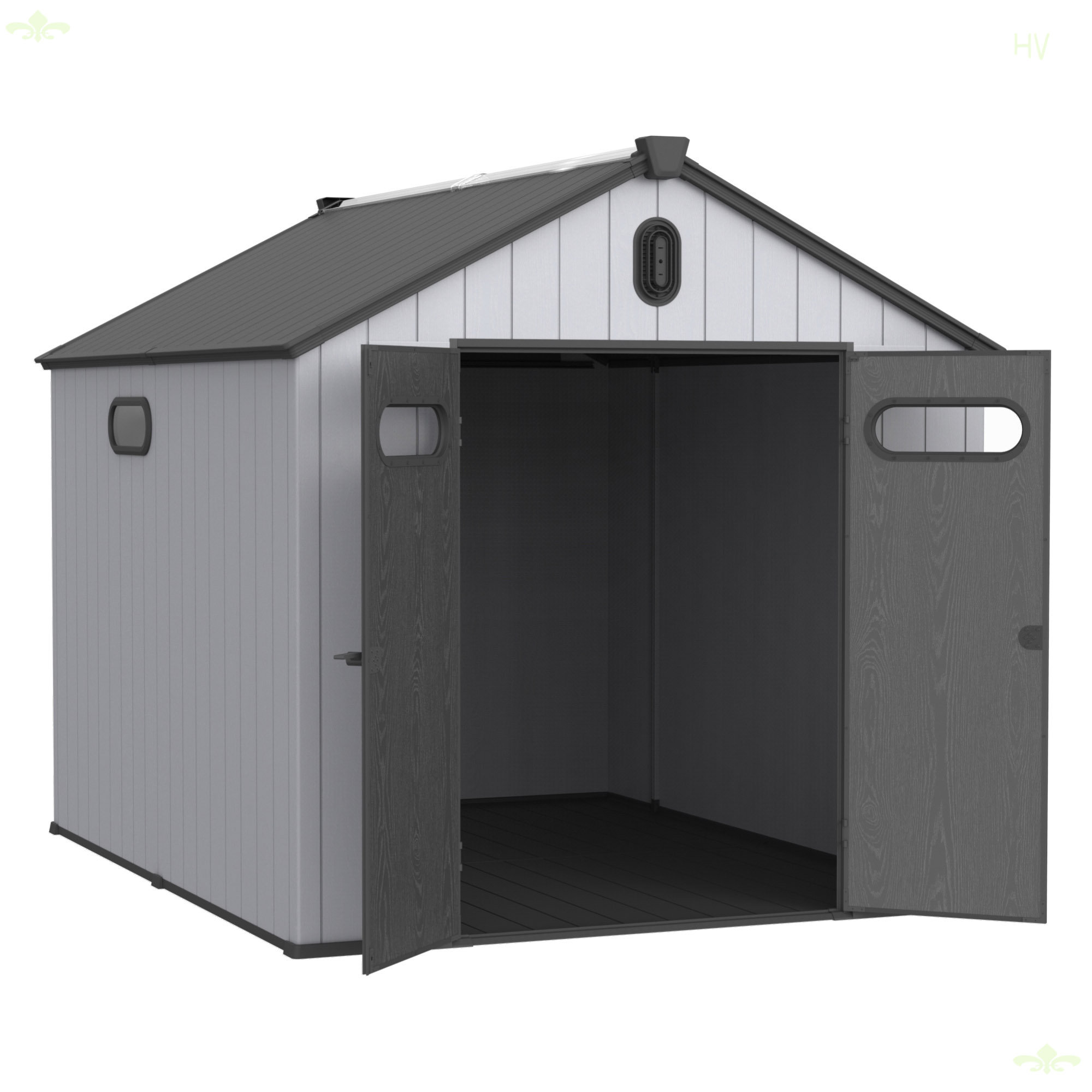 HomeViewto 8*10Ft Resin Plastic Storage Shed For Backyard Garden Big ...
