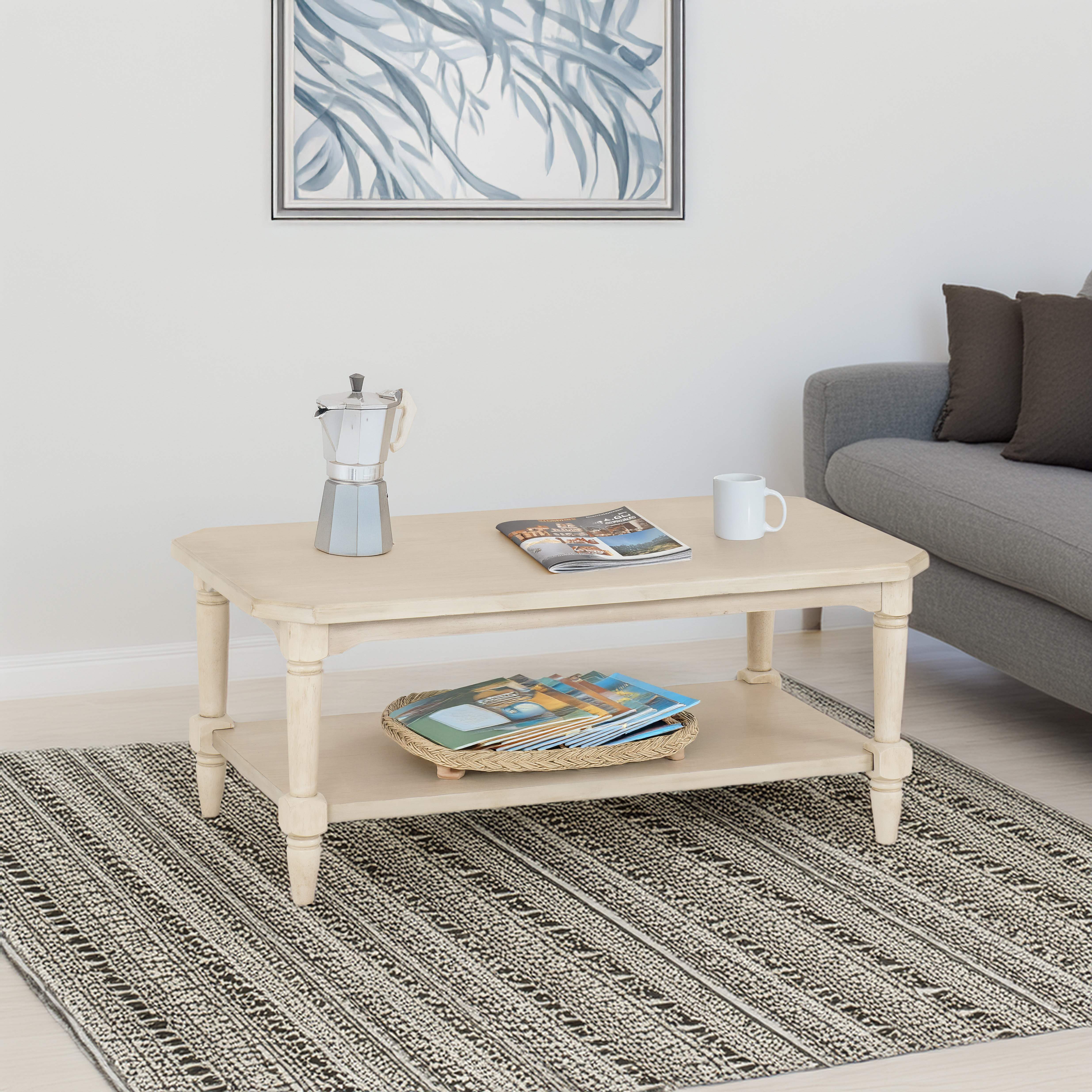 Marlow Home Co. Arri Four Leg Coffee Table with Storage | Wayfair.co.uk