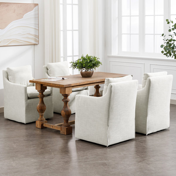 Latitude Run® Bronte 24" Wide Country Farmhouse Linen Down Fill ...