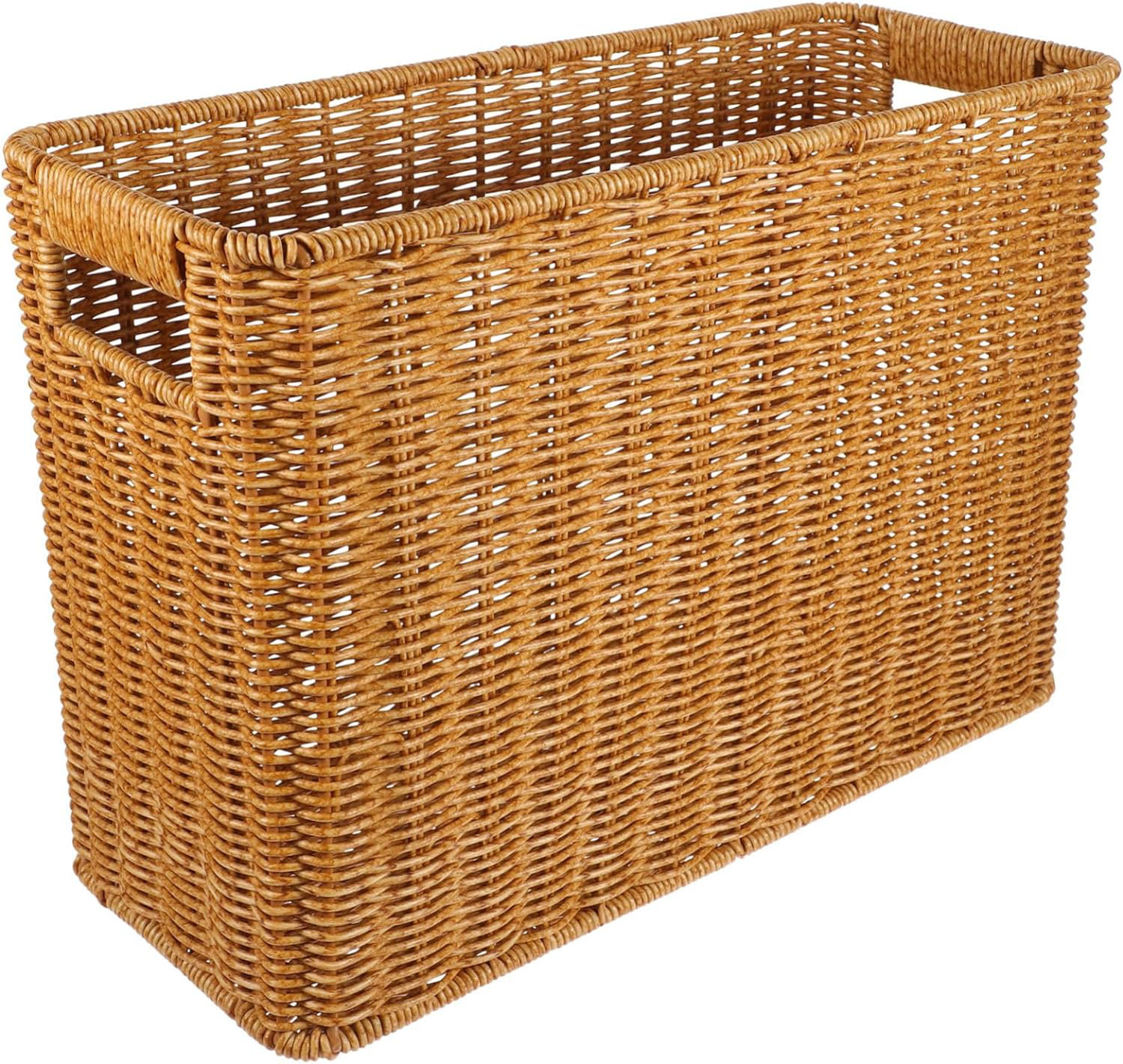 Bay Isle Home Asuncin Wicker Free Standing Magazine Rack | Wayfair
