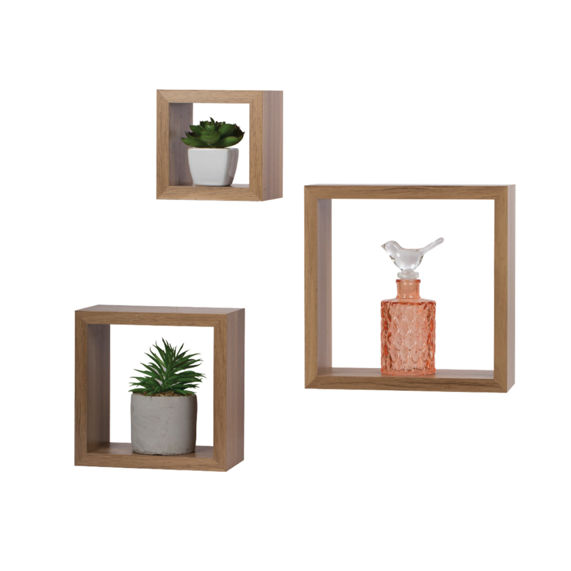 Loon Peak® Kiera Grace Cubbi Floating Shelves, Modern Wall-Mounted ...