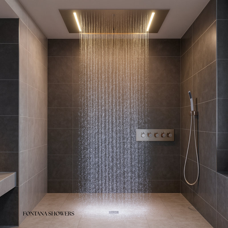 FontanaShowers Wide Ceiling Rainfall Shower System Designed for ...