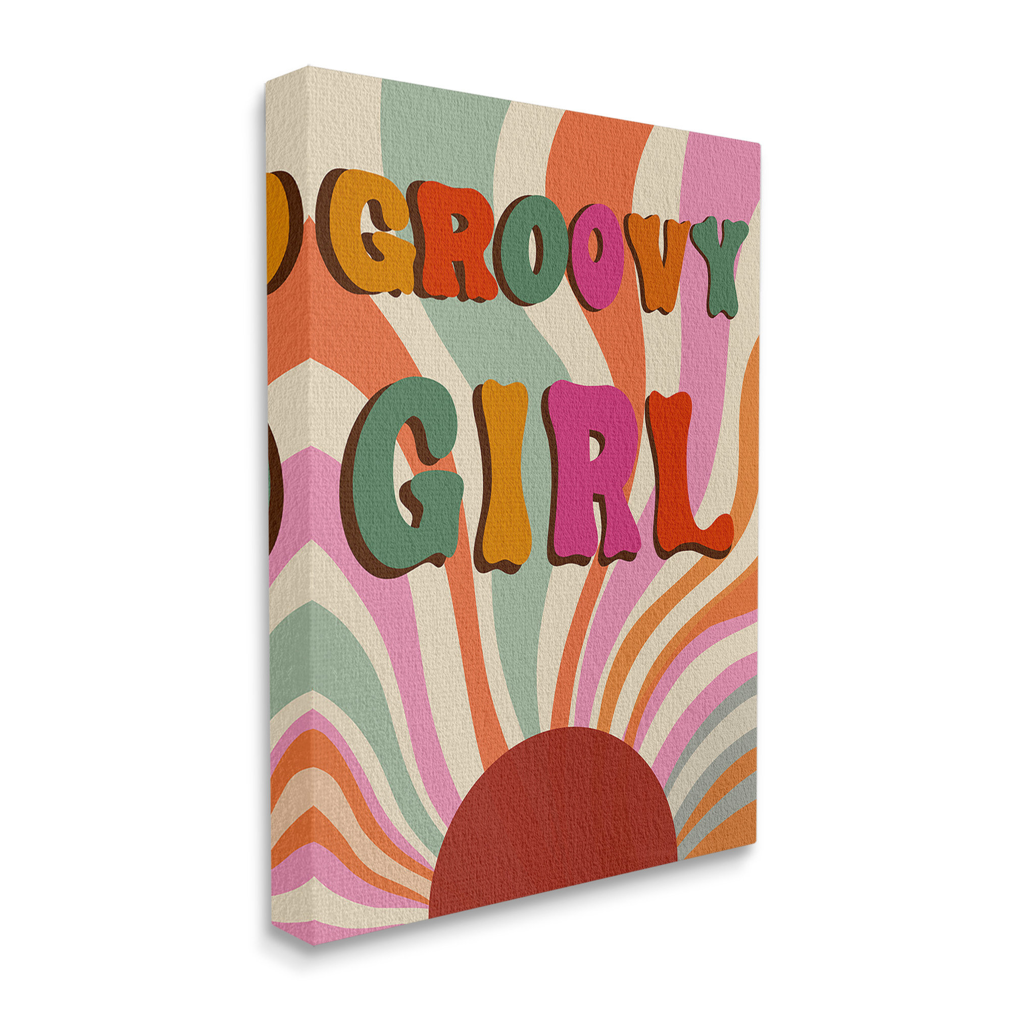 Ebern Designs Groovy Girl Patterned Canvas Wall Art Design By Regina ...