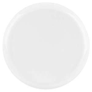 Ecoquality 10.6 Inch Disposable Round White Plastic Plates Edge ...