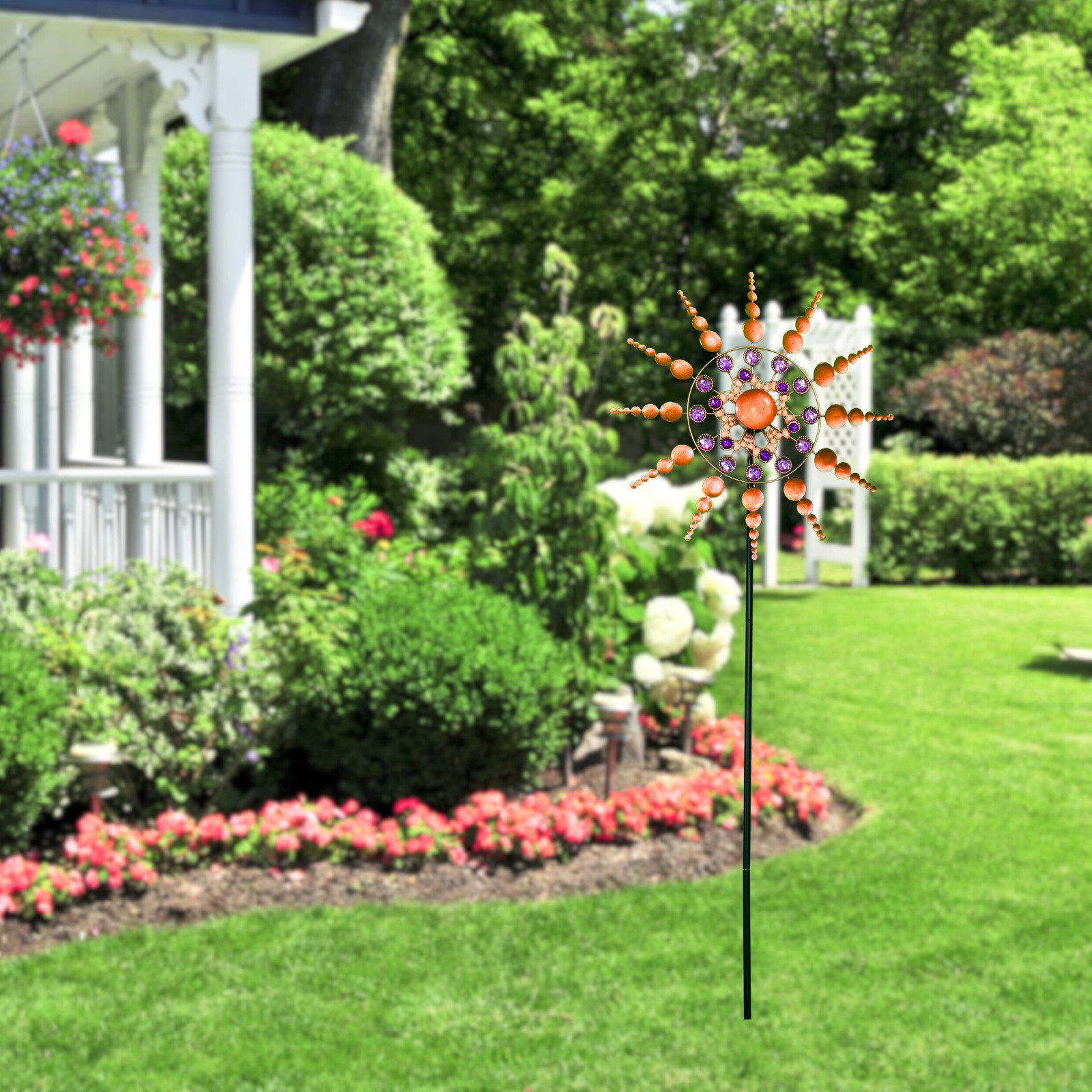 Bungalow Rose Metal Magical Special-shaped Kinetic Windmill | Wayfair