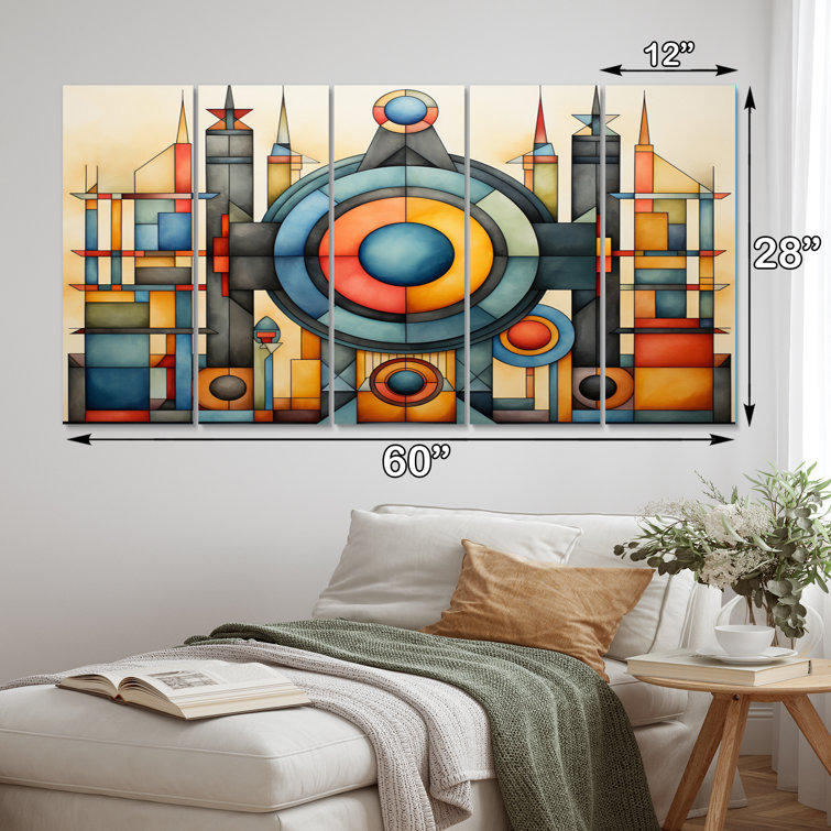 DesignArt African Ndebele Patterns - African Metal Wall Art Prints Set ...