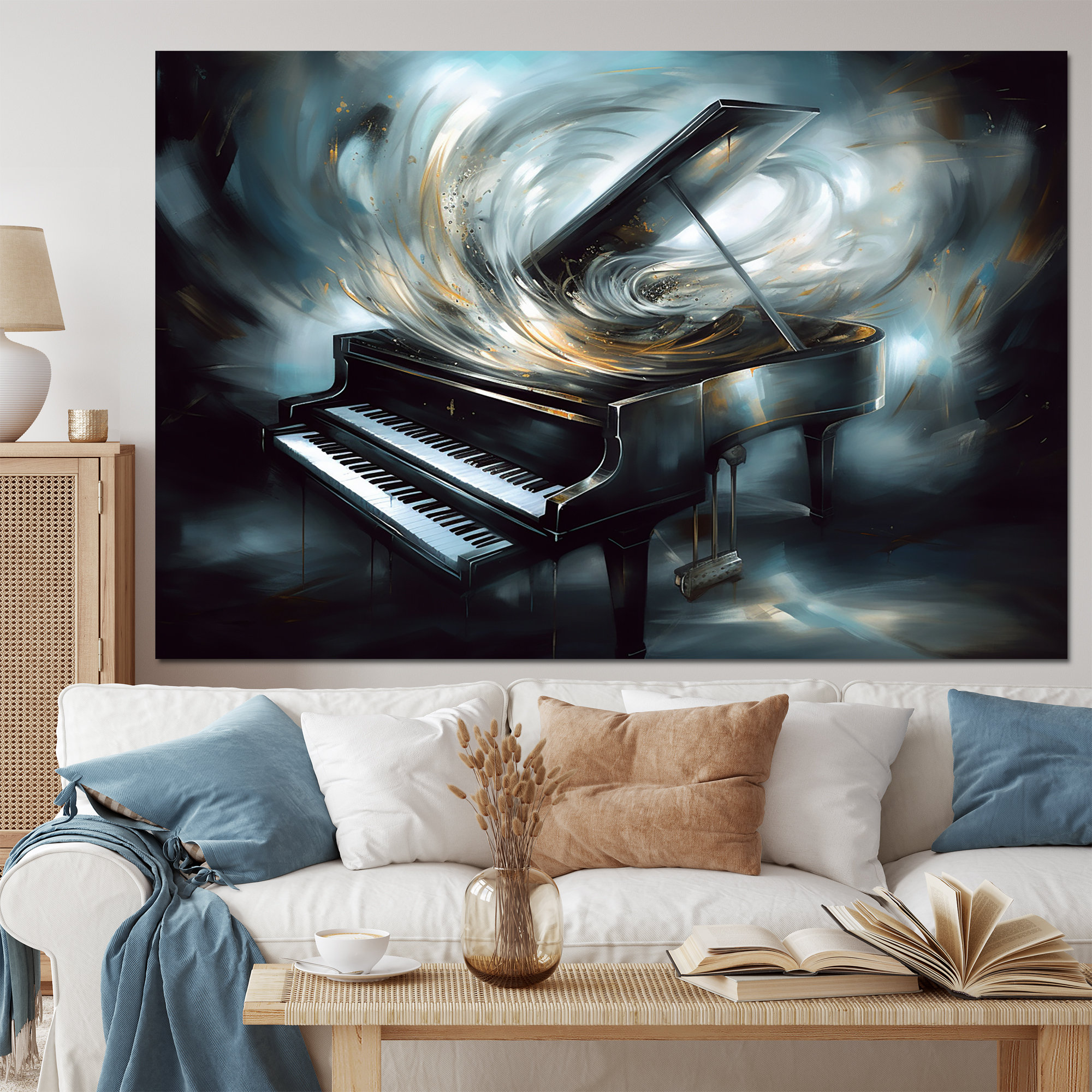 Lark Manor™ Piano Abstract I - Music Canvas Prints | Wayfair