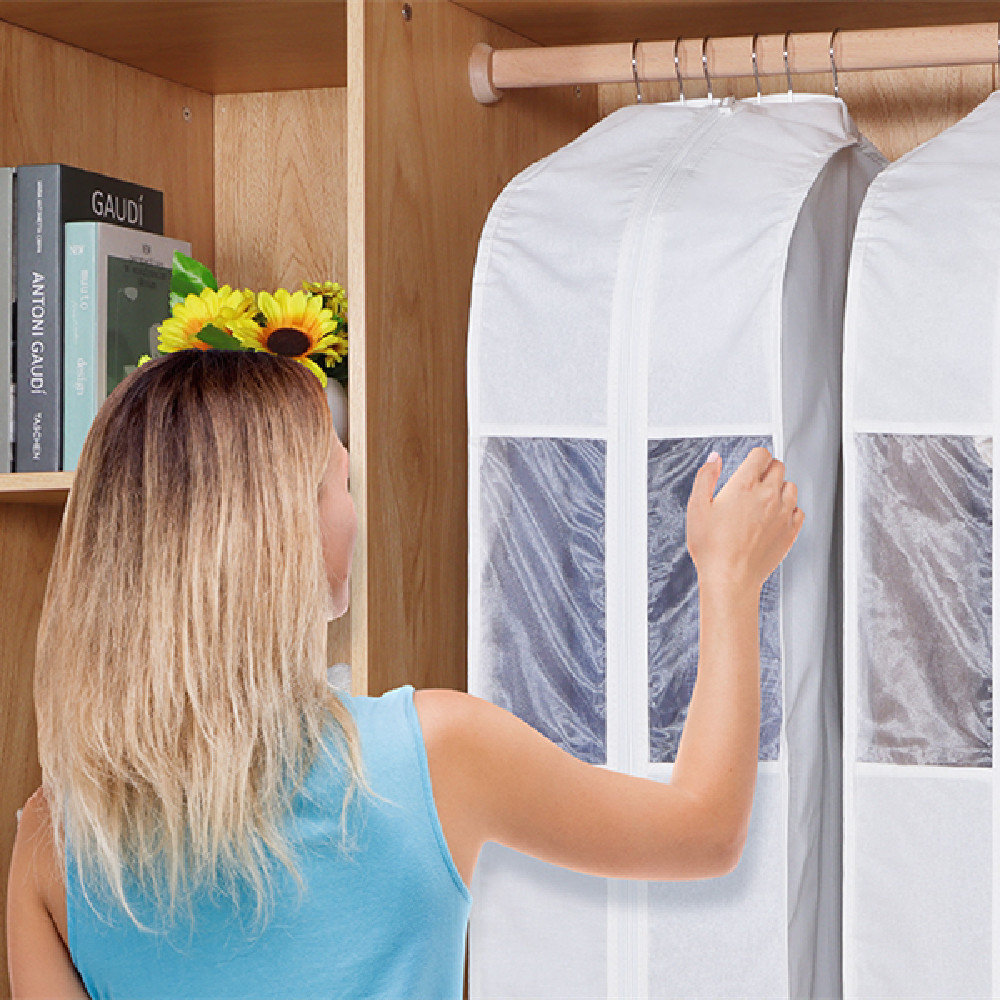 Hokku Designs 2 Pack Garment Bags For Hanging Clothes And Storage ...