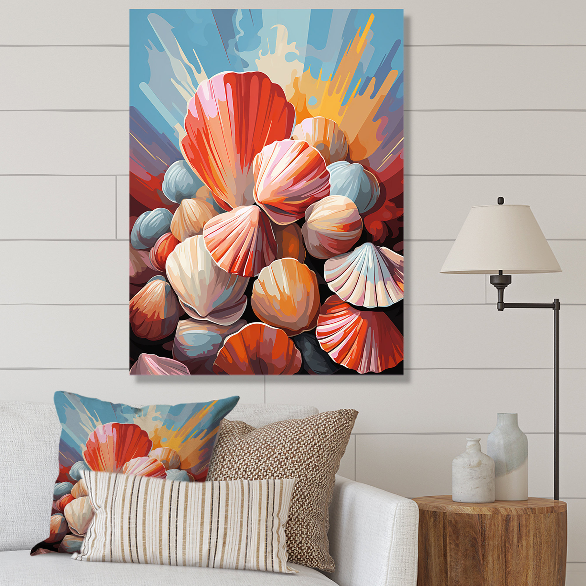 Rosecliff Heights Seashells Pop Art Collage - Animals Wall Art Living ...