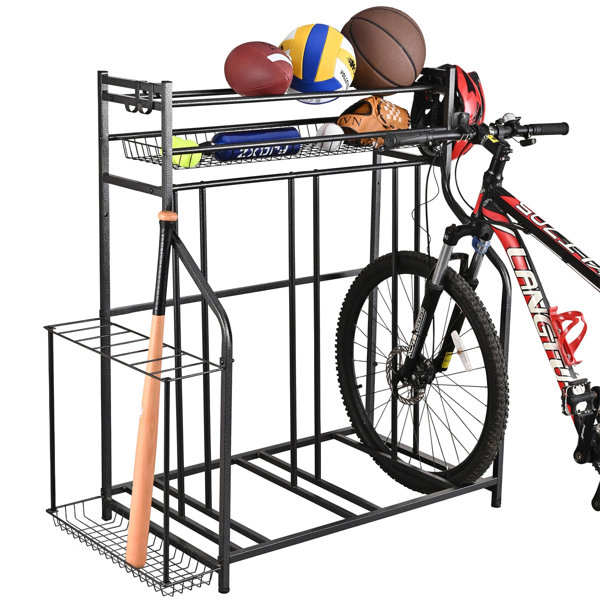 Latitude Run® 3 Bike Floor Parking Stand For Garage Organizer | Wayfair