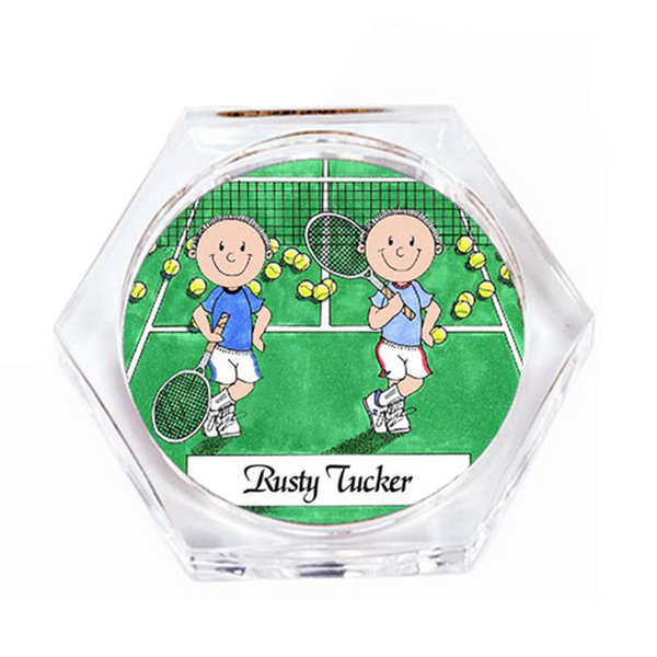 Printed Perfection Personalized Tennis Players - Male & Male Drink ...