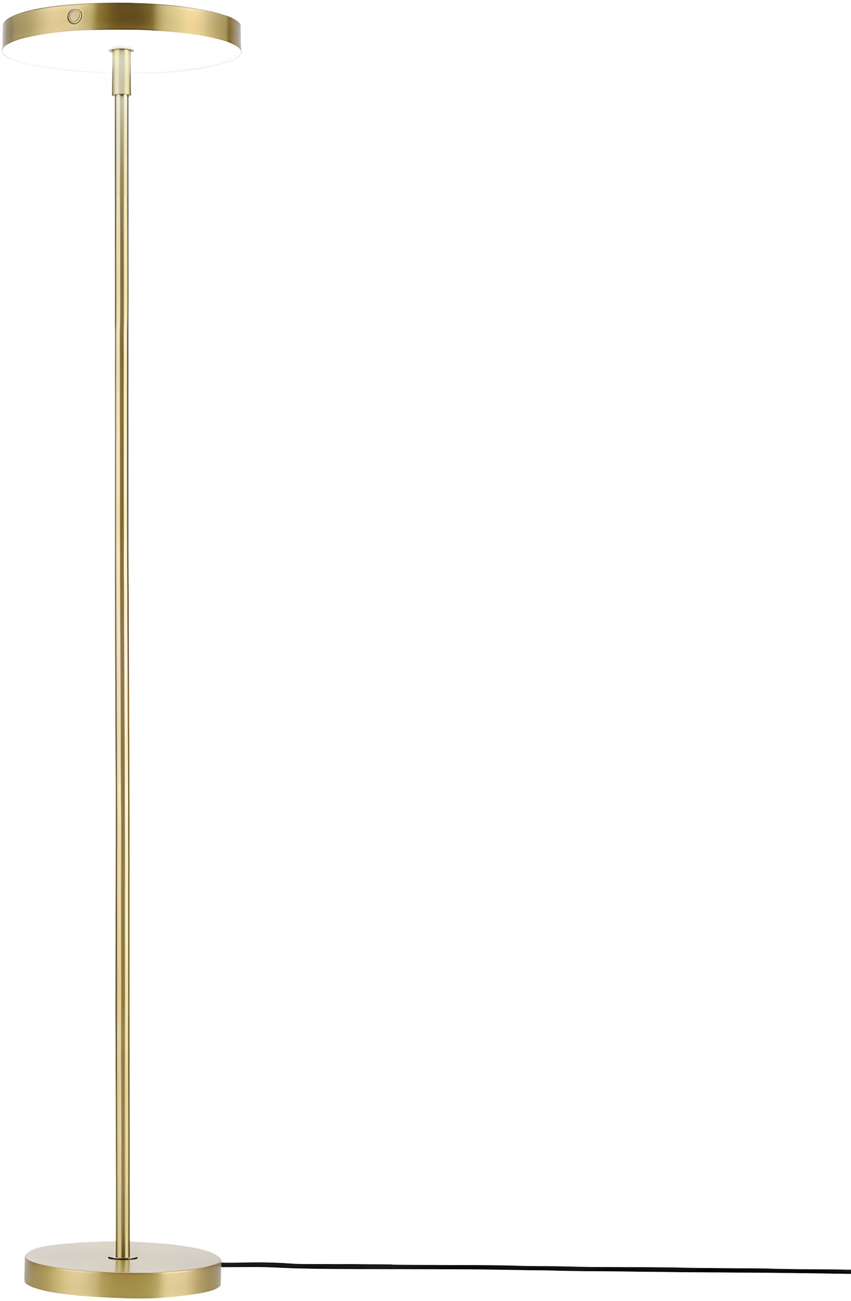Everly Quinn Wi-Fi Smart Floor Lamp, 63", Matte Brass, Voice Control ...