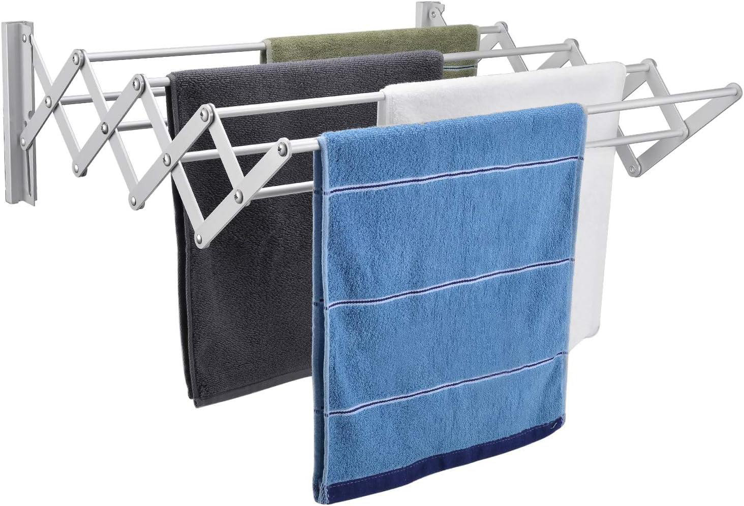 Rebrilliant Aluminum Foldable Wall-Mounted Drying Rack | Wayfair