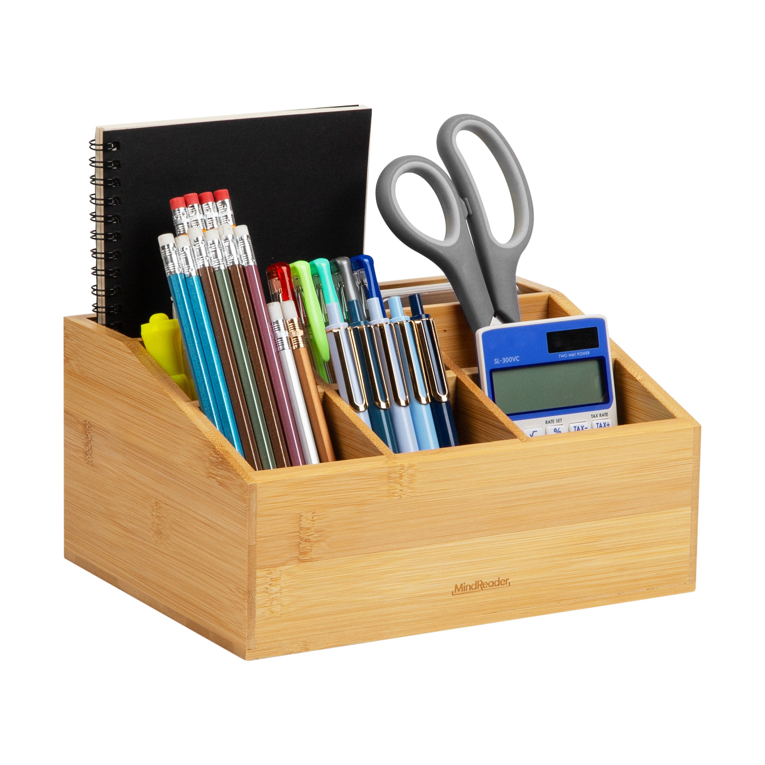 Mind Reader Desktop Organizer, 7-compartment, Office Essentials, Modern ...