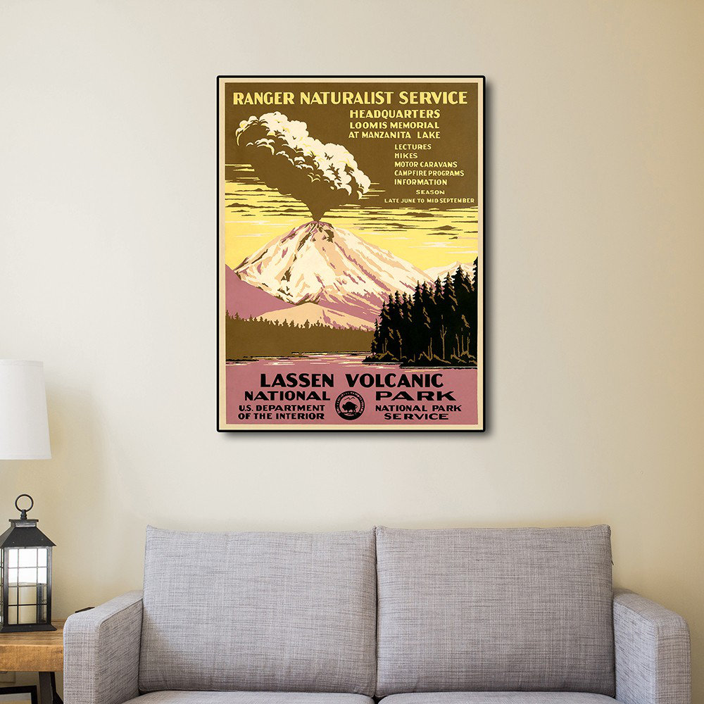 Millwood Pines 24" X 32" Lassen Volcanic National Park Vintage Travel ...