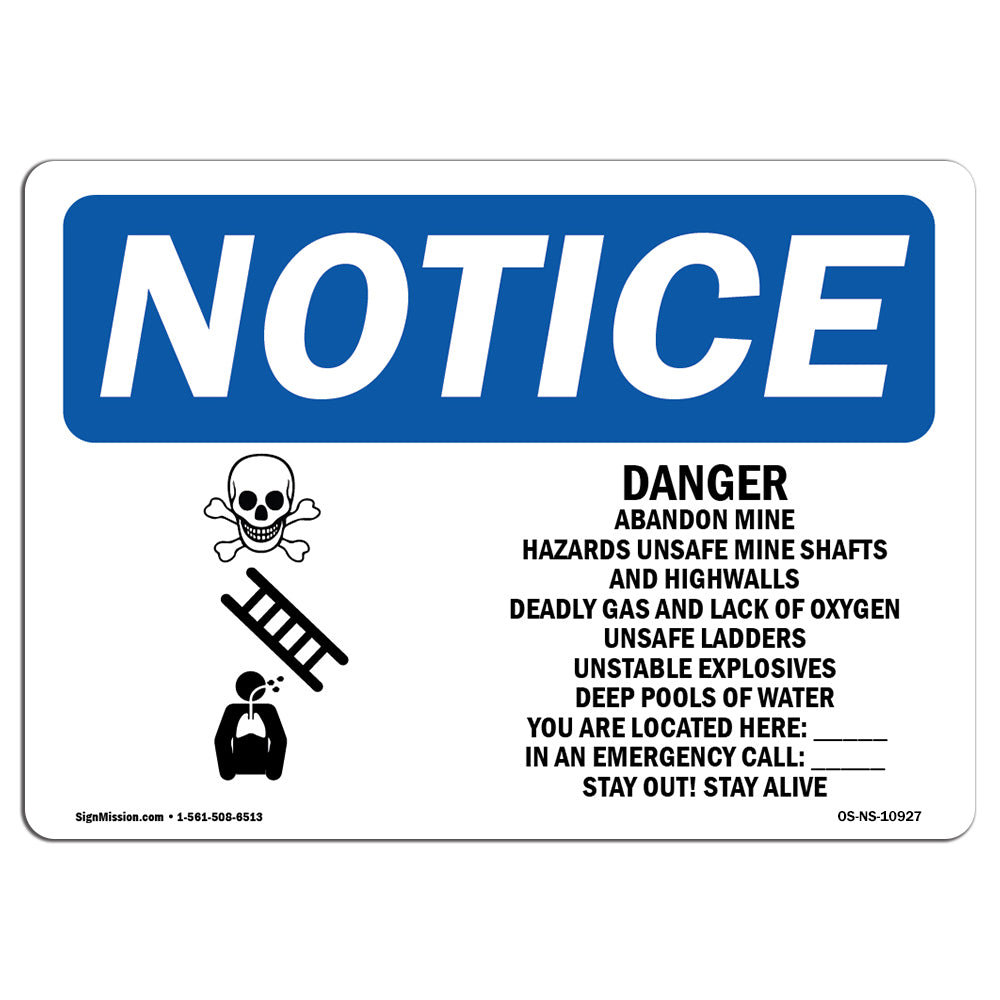 SignMission Danger! Abandoned Mine Hazards Sign | Wayfair