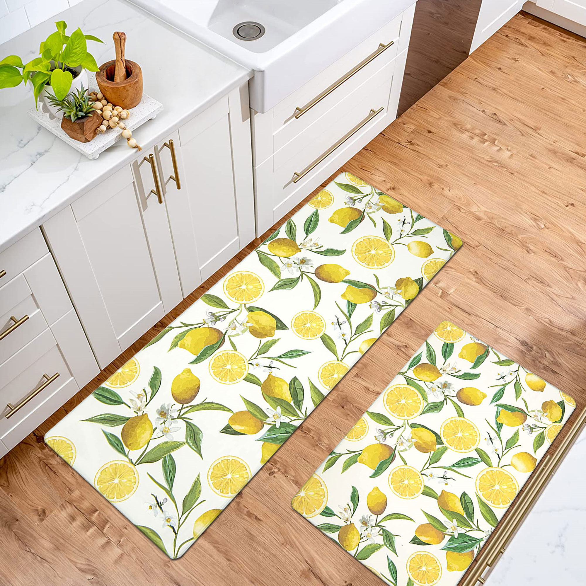 East Urban Home Anti-Fatigue Non-Skid Kitchen Mat (Set of 2) & Reviews ...