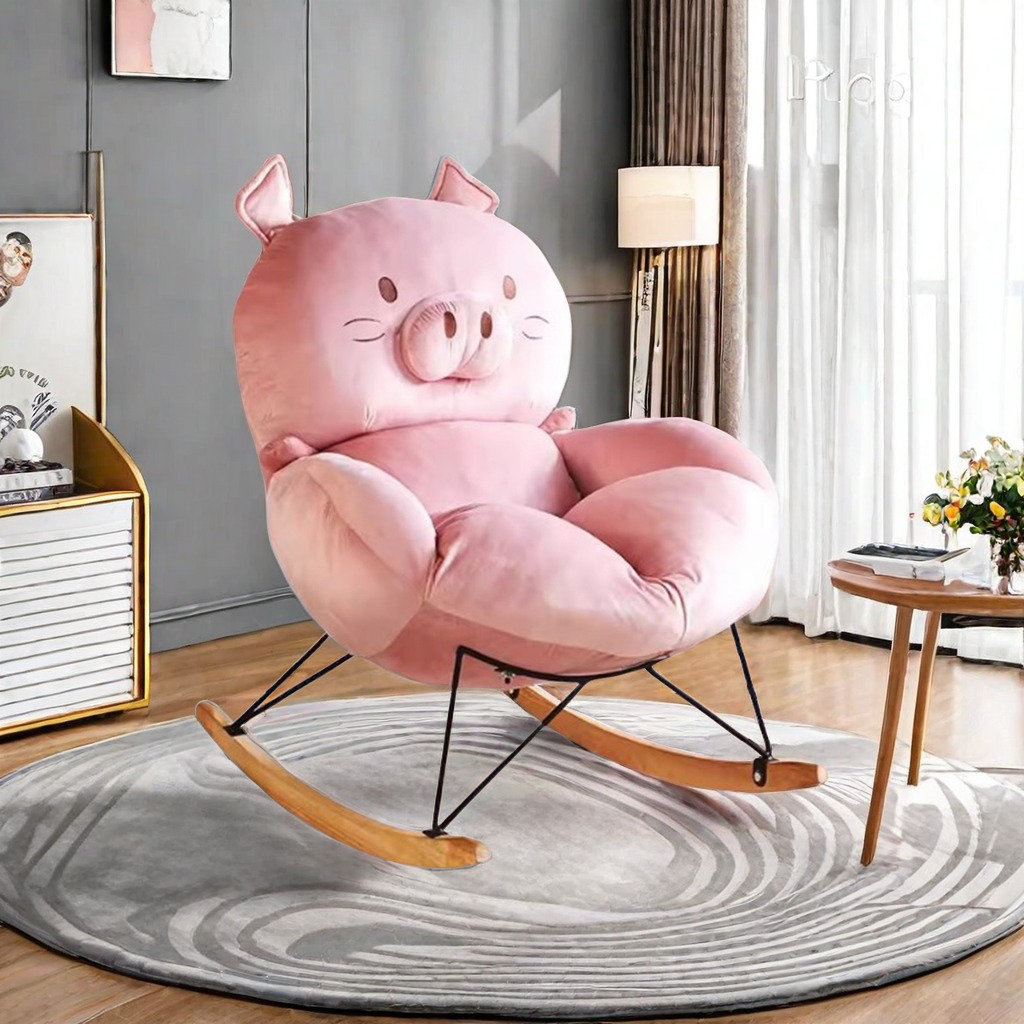 Comfort Zone Furniture.e Cute Piglet Rocking Chair Living Room Casual ...