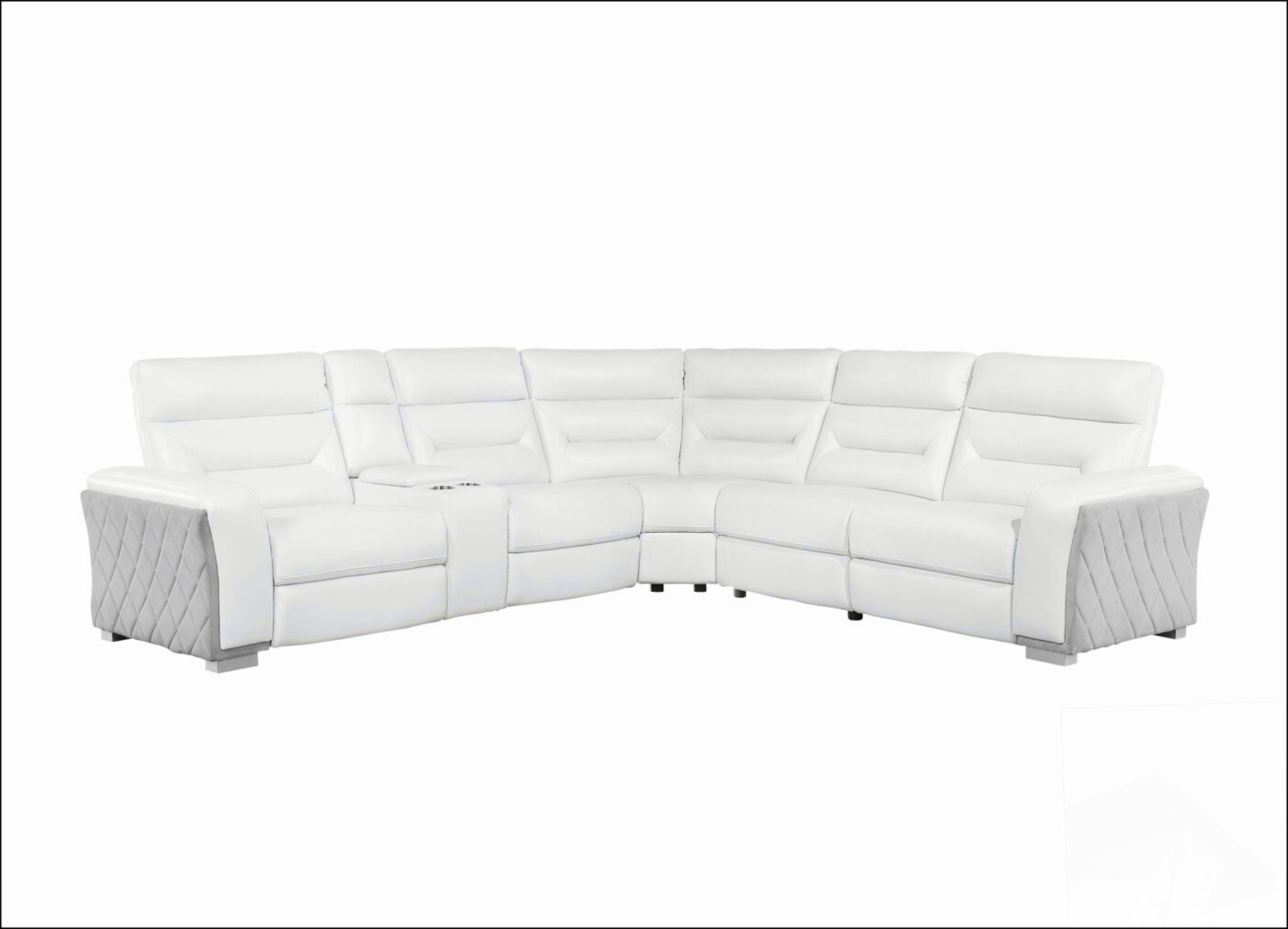 Hokku Designs Coolray Blanche Wht/Gry 33 Sectional | Wayfair