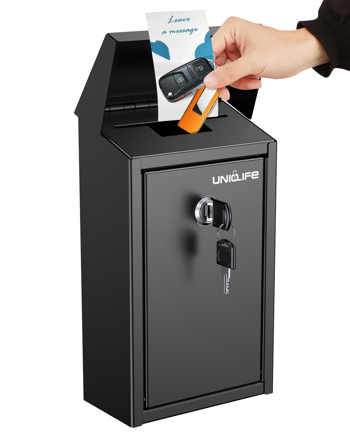 Zeki Shoggy Metal Donation Box Wall Mounted Mailbox With Top Slot ...