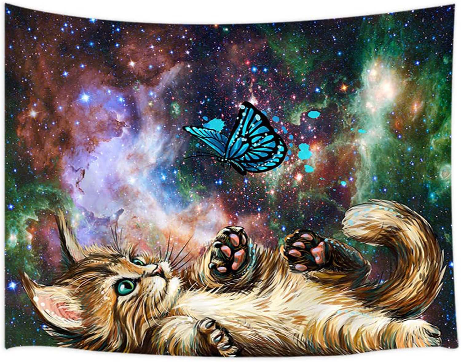 Dakota Fields Cat Wall Tapestry Cool Funny Kitten Playing With ...