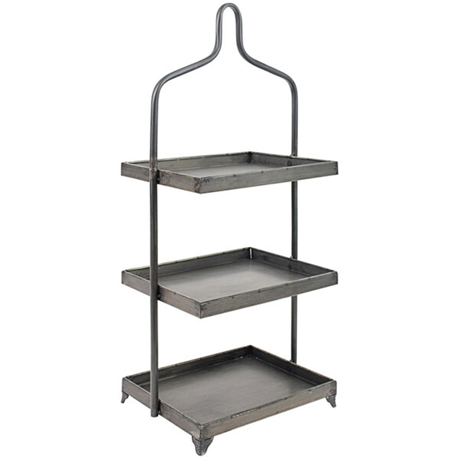 17 Stories Kalalou 10" X 12" X 30 1/2" 3-Tier Metal Display Stand ...
