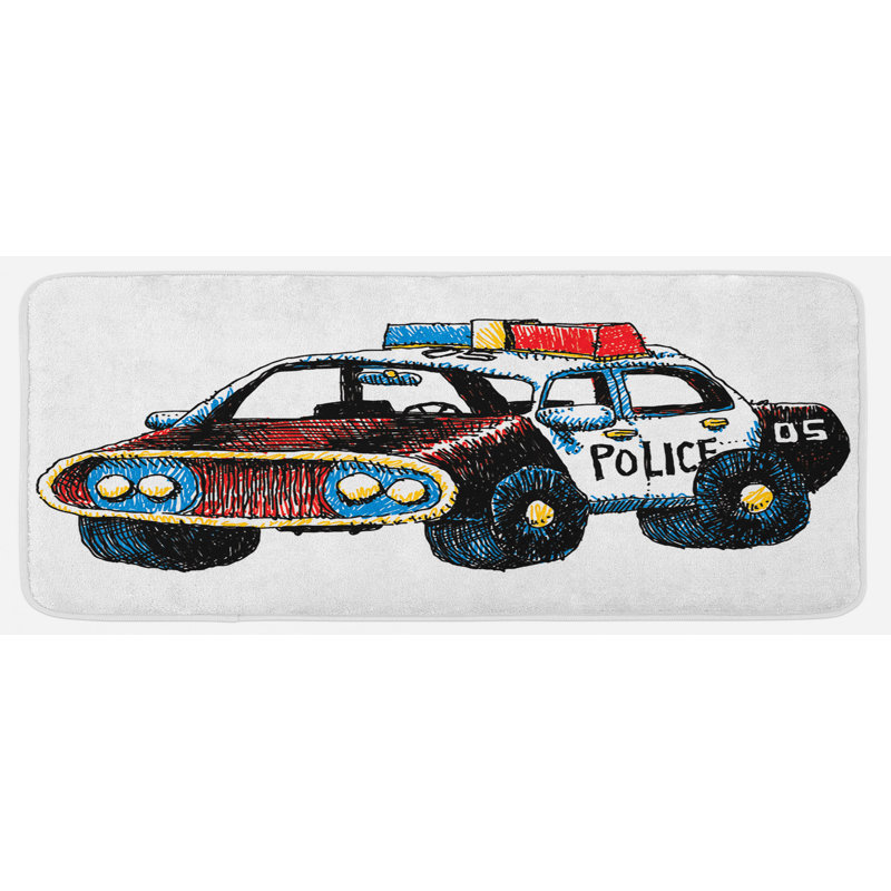 East Urban Home Police Kitchen Mat | Wayfair