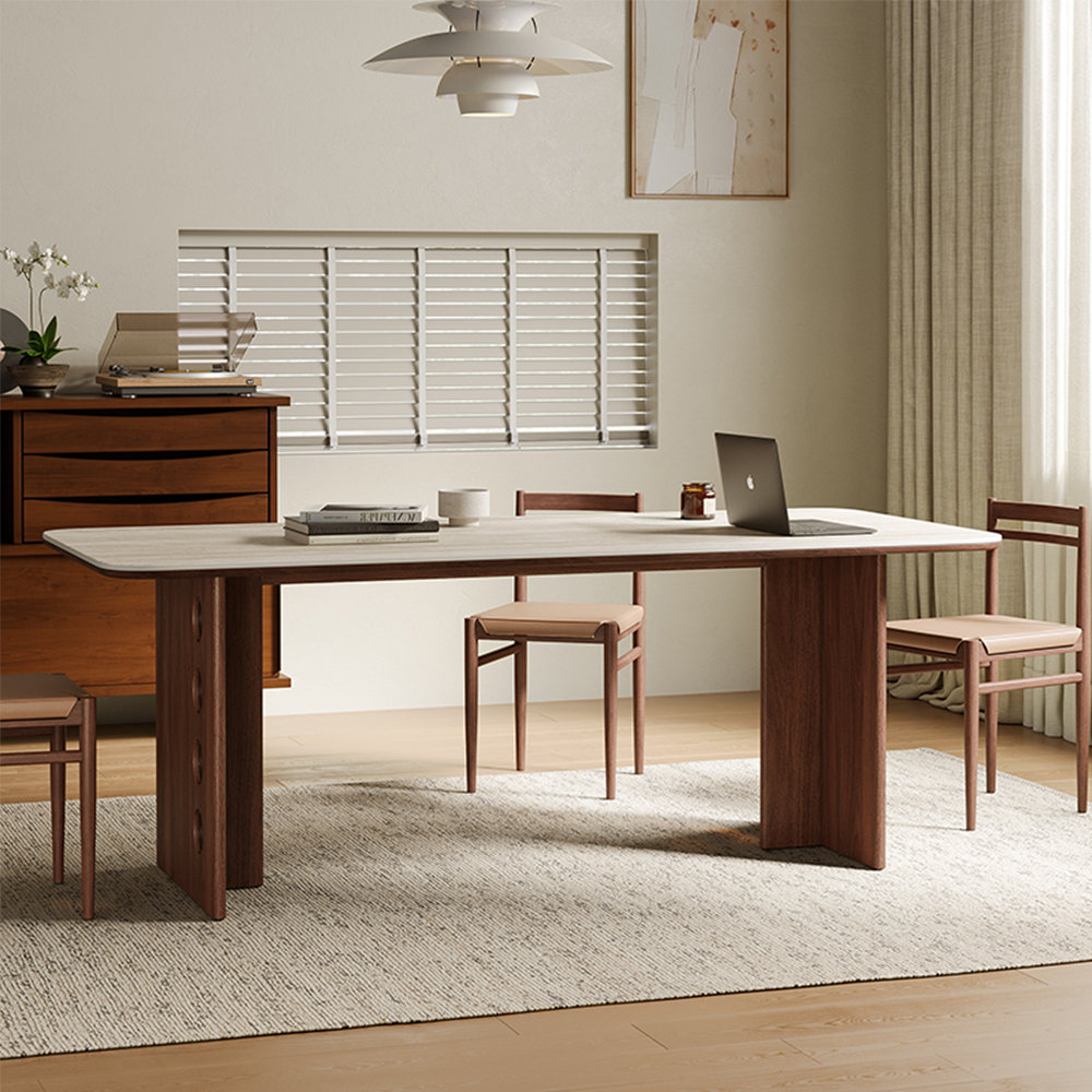 Pakloer Simple retro rectangular dining table | Wayfair