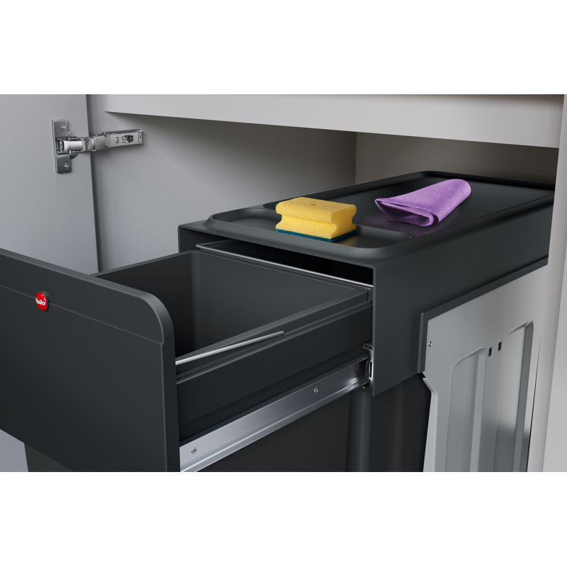 Hailo USA Inc. 7.4 Gallon Multi-Compartments Trash and Recycling Bin ...