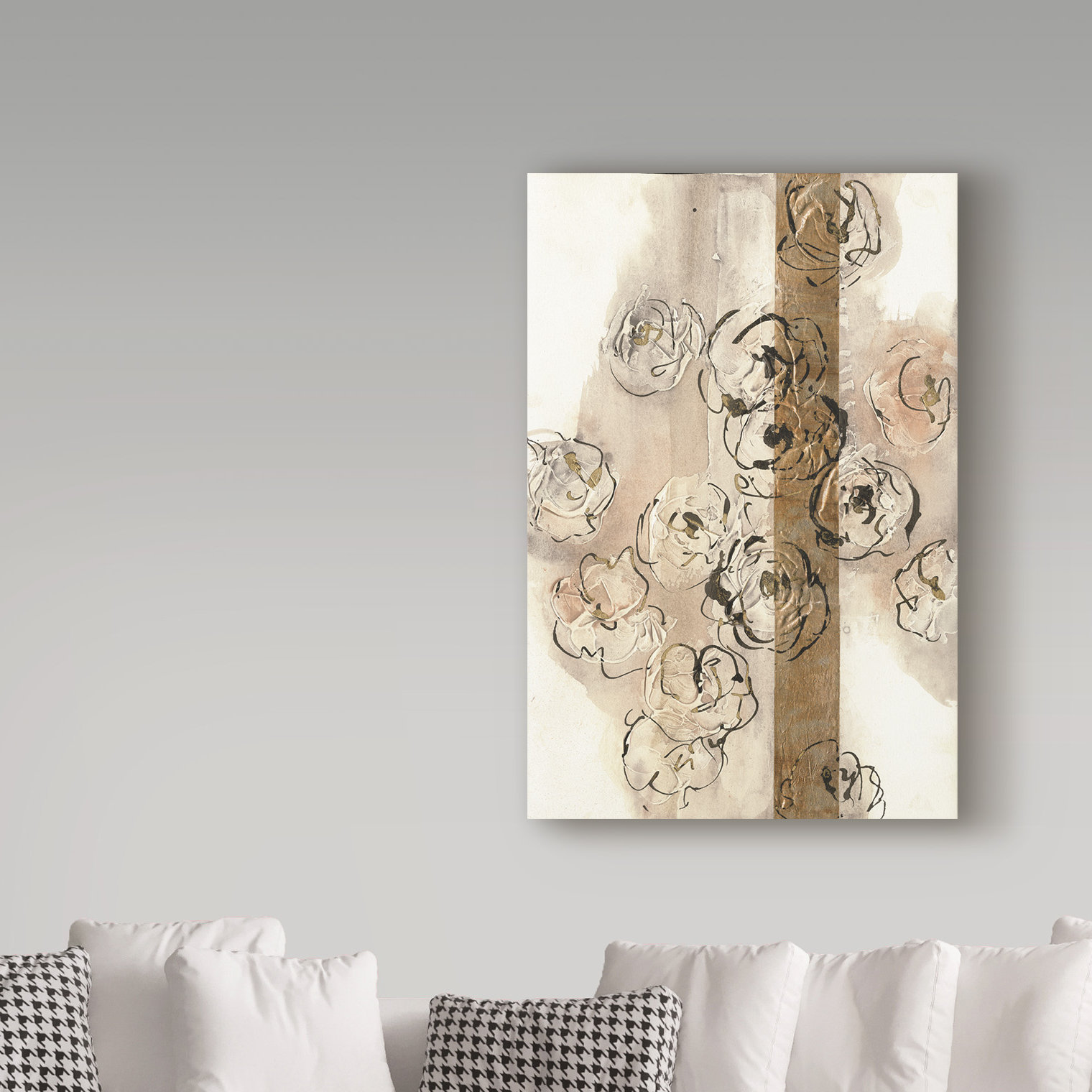 House of Hampton® 'Dusted Gold Panel II' Acrylic Painting Print on ...