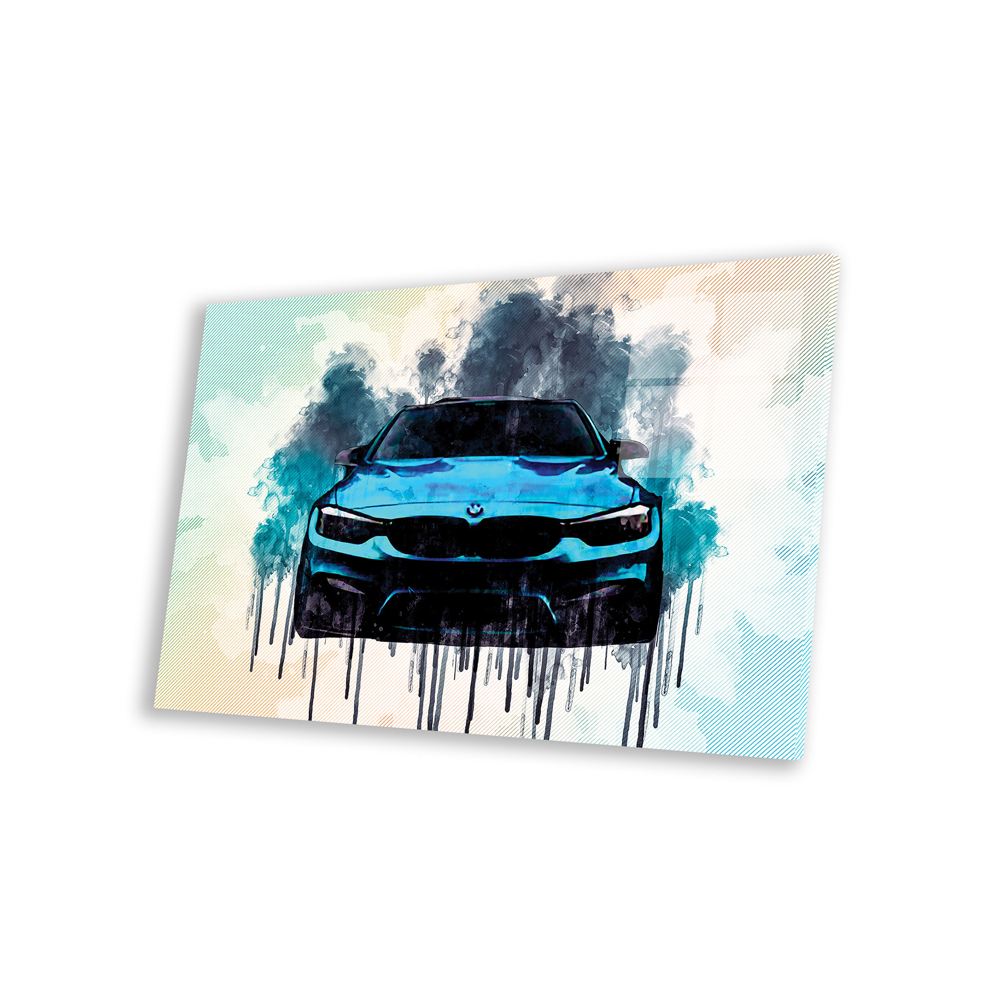 17 Stories Bmw M3 2018 F80 Front View Tuning M Package Bright Blue On ...