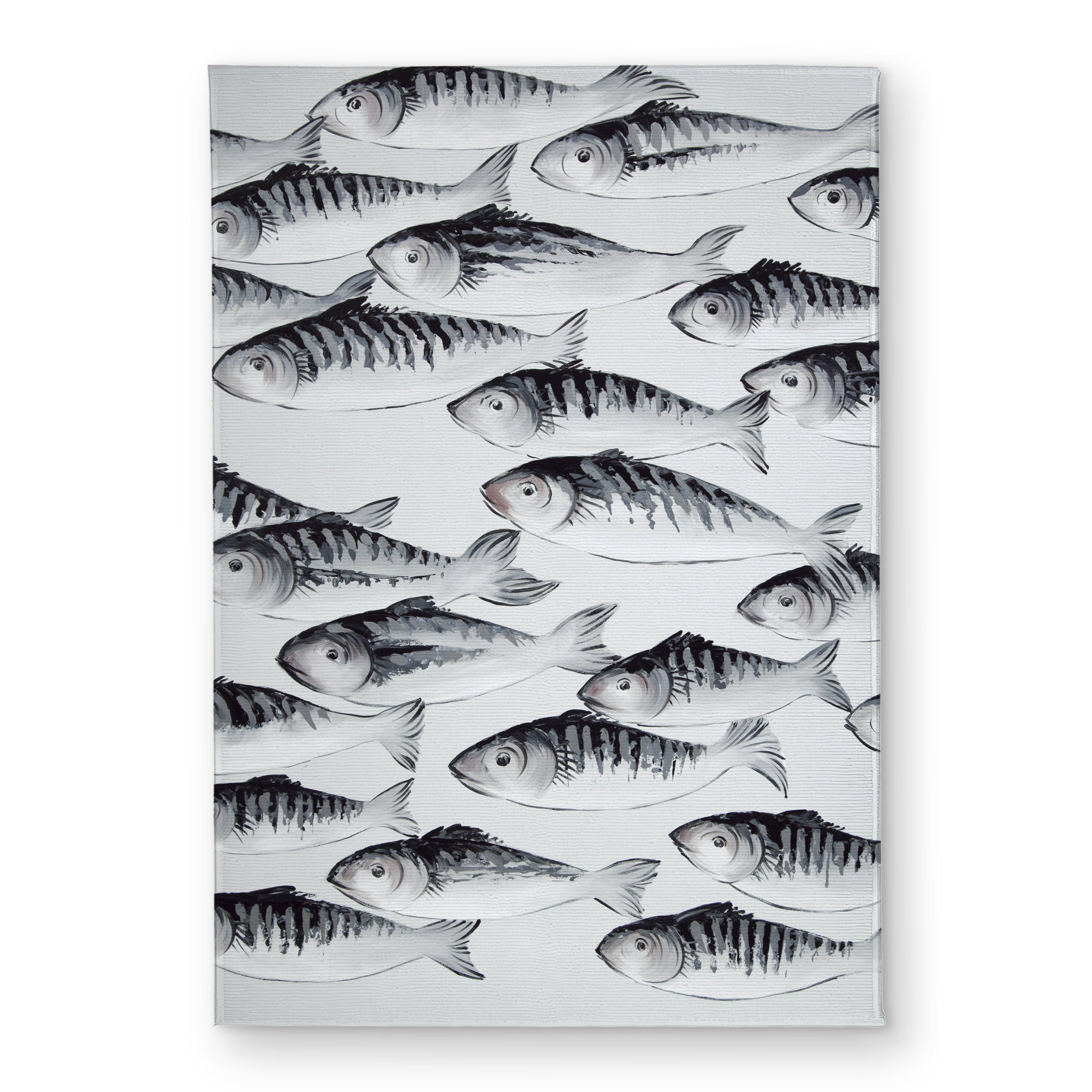 East Urban Home Gray School of Fish Door Mat - Modern Sea Indoor ...