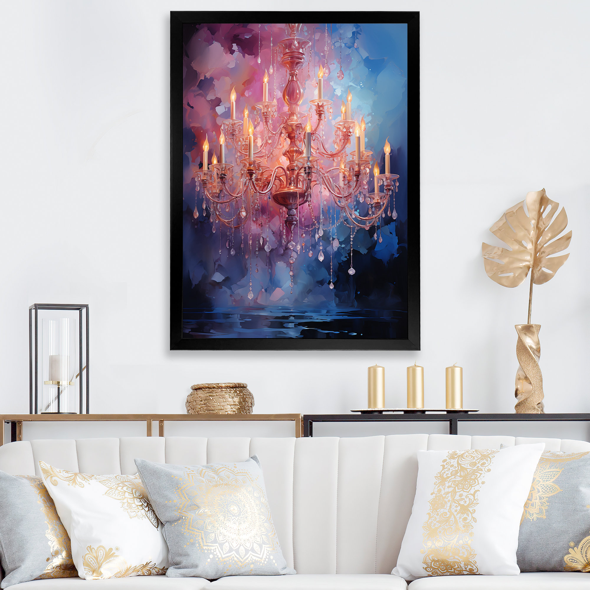 House of Hampton Chandelier Glimmering Symphony Pointillism I - Glam ...