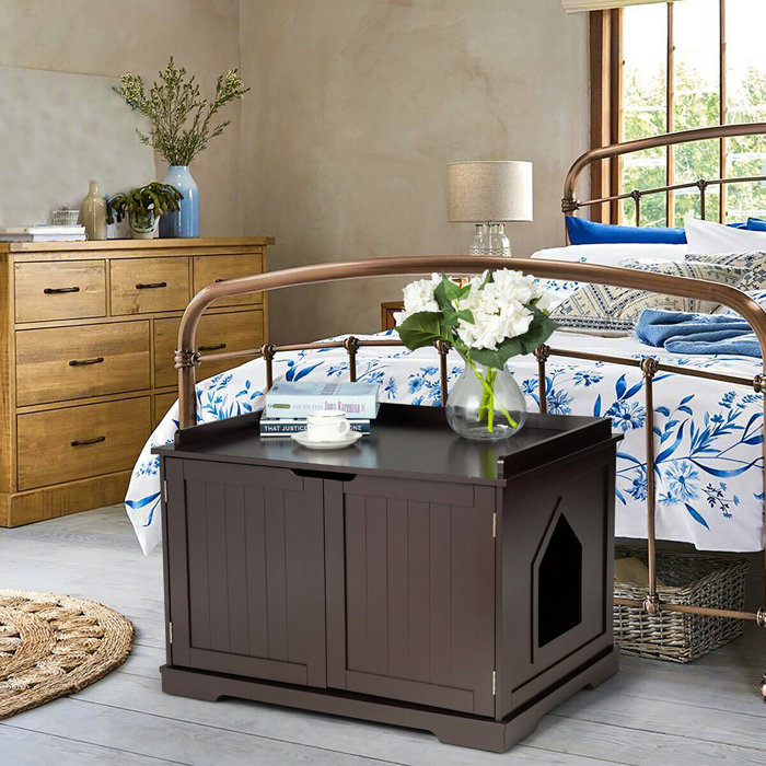 Three Posts™ Barden Wood Litter Box Enclosure & Reviews | Wayfair